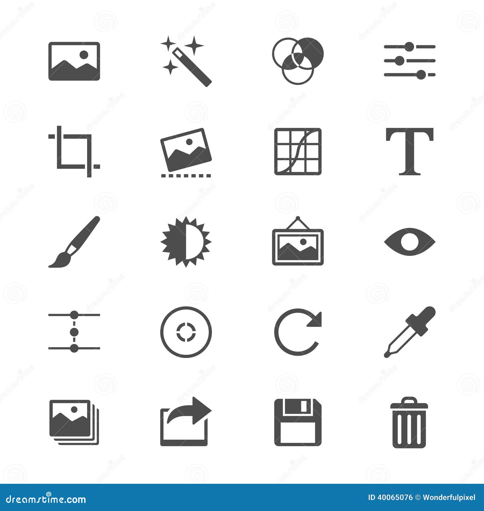 Photography flat icons stock vector. Illustration of disk - 40065076