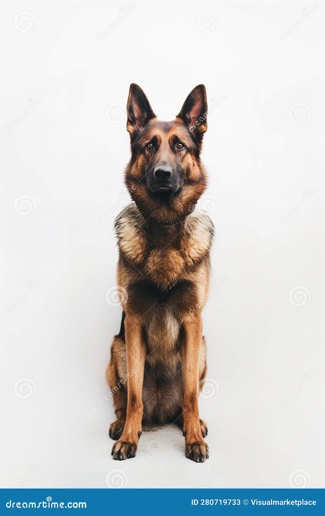 German Shepherd Standing stock illustration. Illustration of german ...