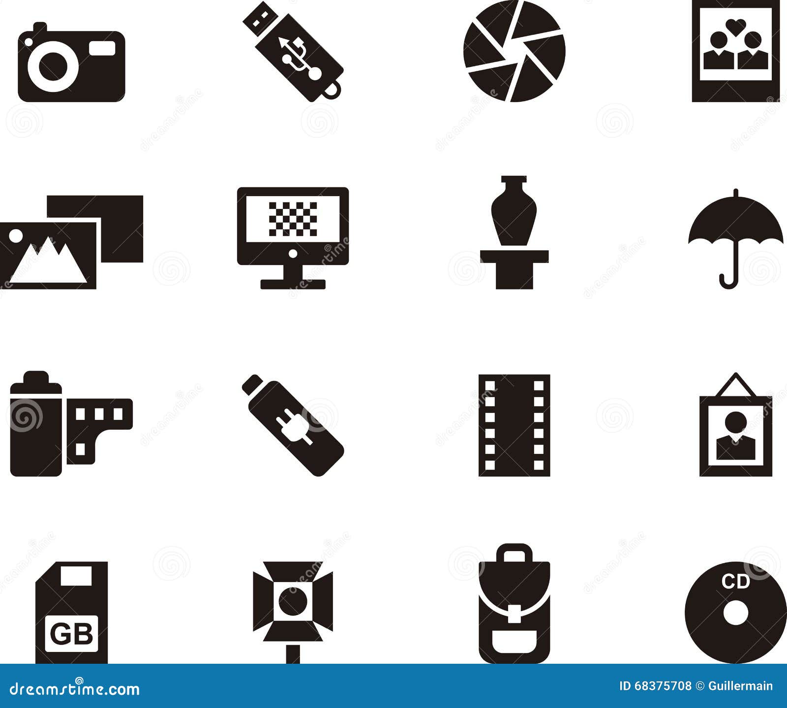 Photography icons stock vector. Illustration of life - 68375708