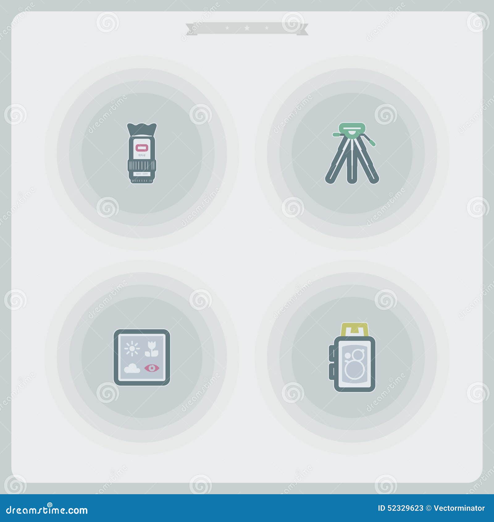 Photography Icons Set stock vector. Illustration of tools - 52329623
