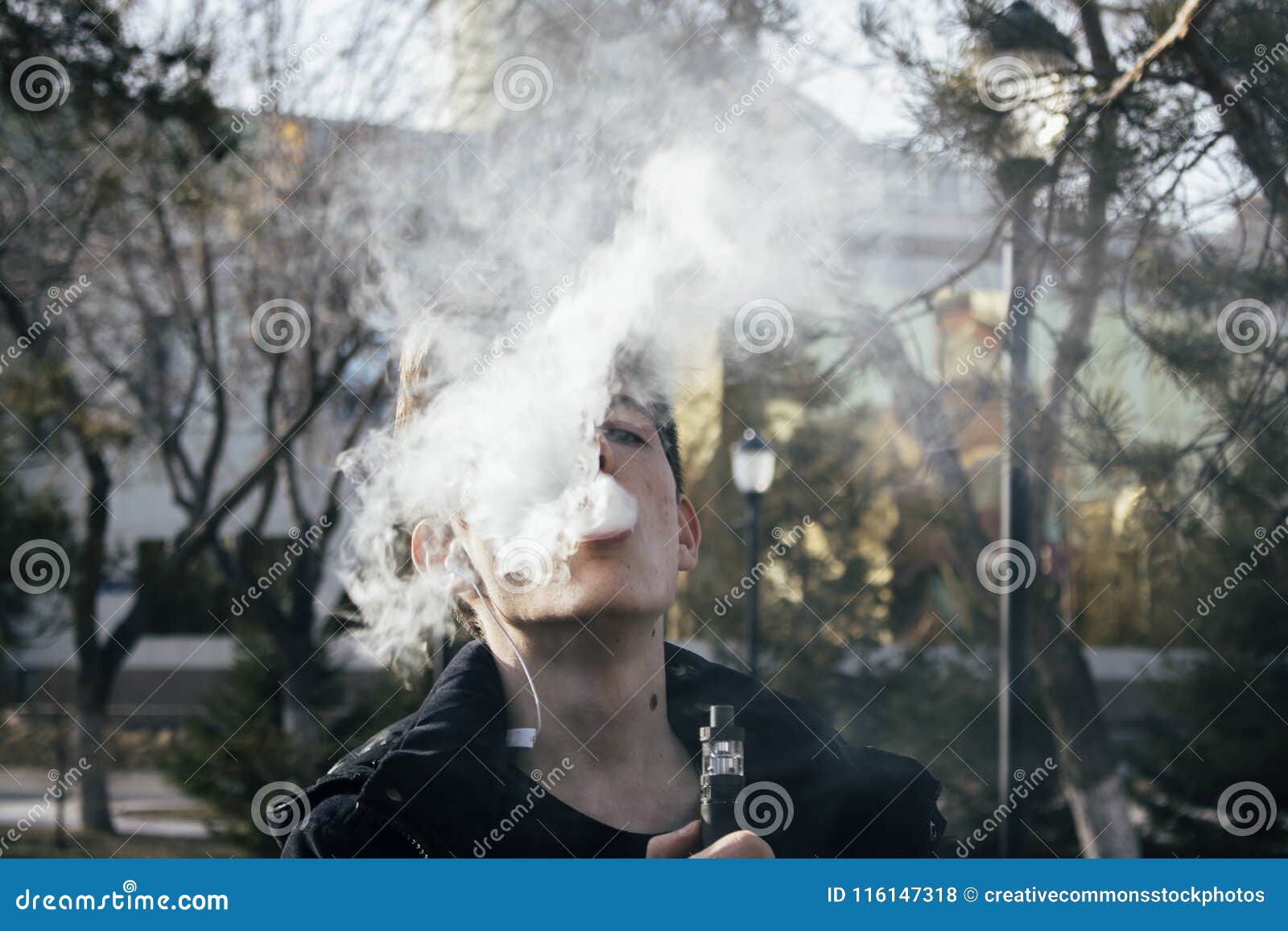 Photography Of A Man Using Vape Picture. Image: 116147318