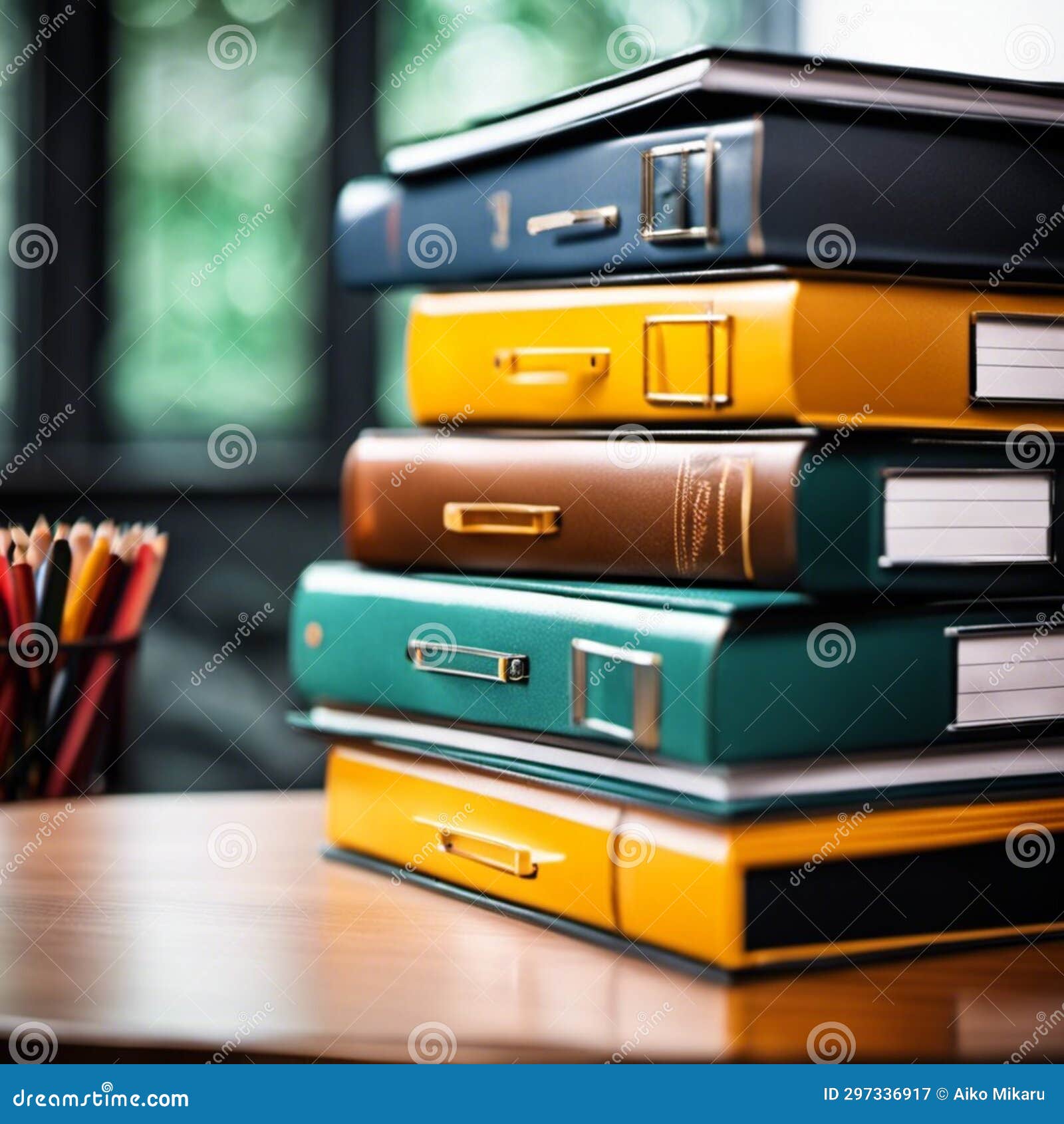 Binders for School Aesthetic Stock Image - Image of drawing, build ...