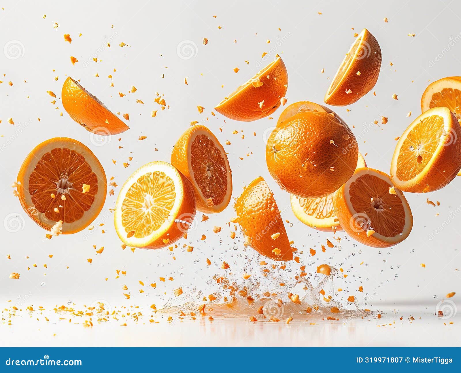 Photography of ORANGES Falling from the Sky, Hyperpop Colour Scheme ...