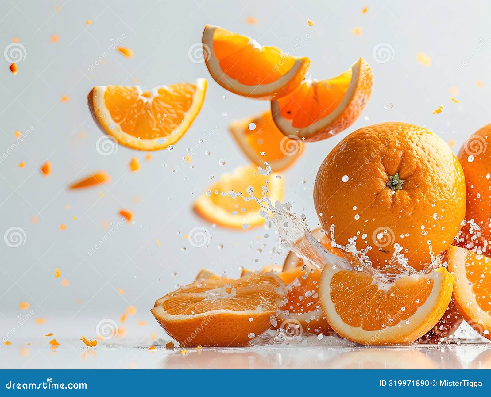 Photography of ORANGES Falling from the Sky, Hyperpop Colour Scheme ...