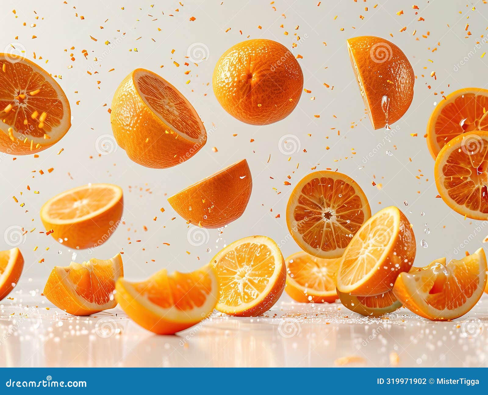 Photography of ORANGES Falling from the Sky, Hyperpop Colour Scheme ...