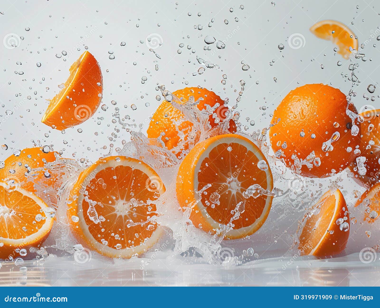 Photography of ORANGES Falling from the Sky, Hyperpop Colour Scheme ...