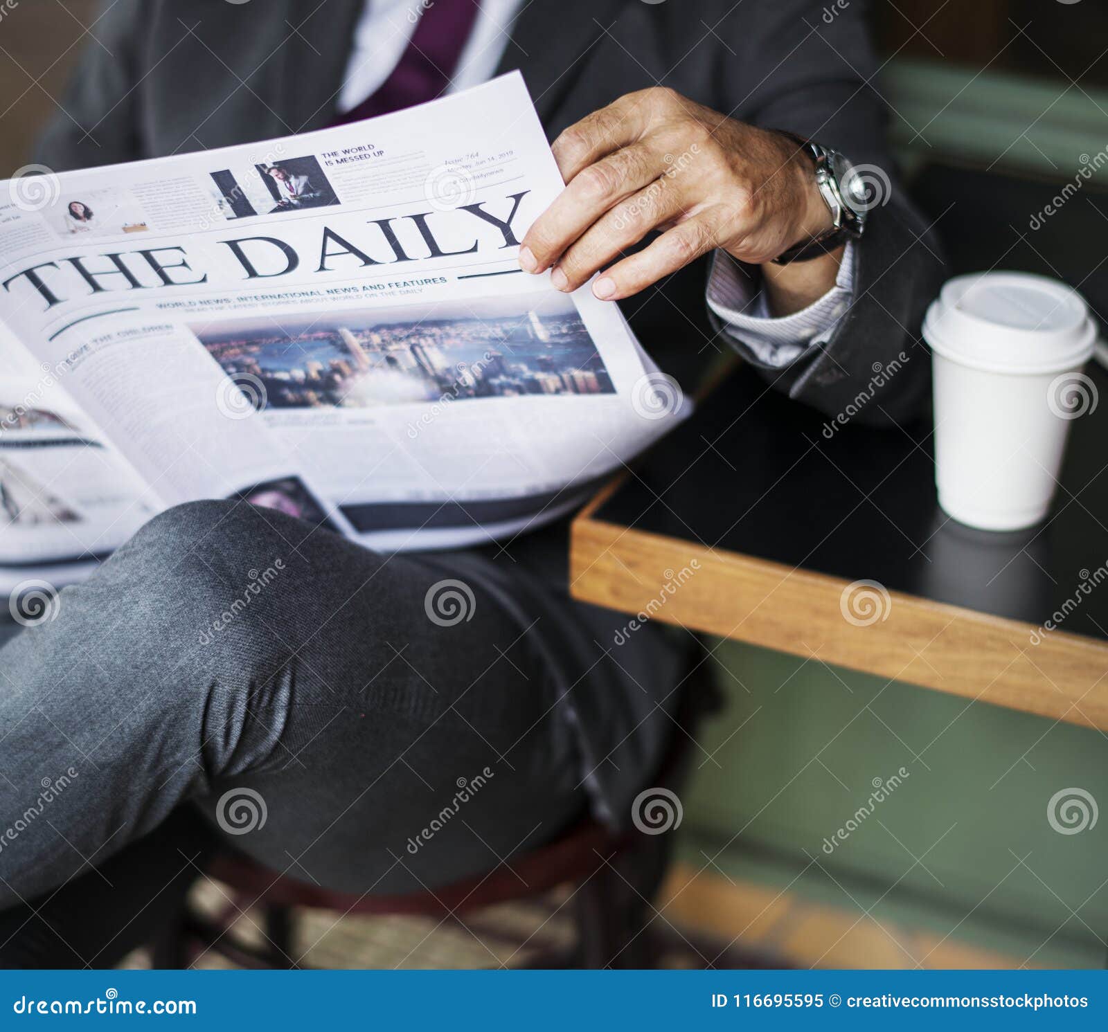 Photography Of A Person Reading Newspaper Picture. Image: 116695595