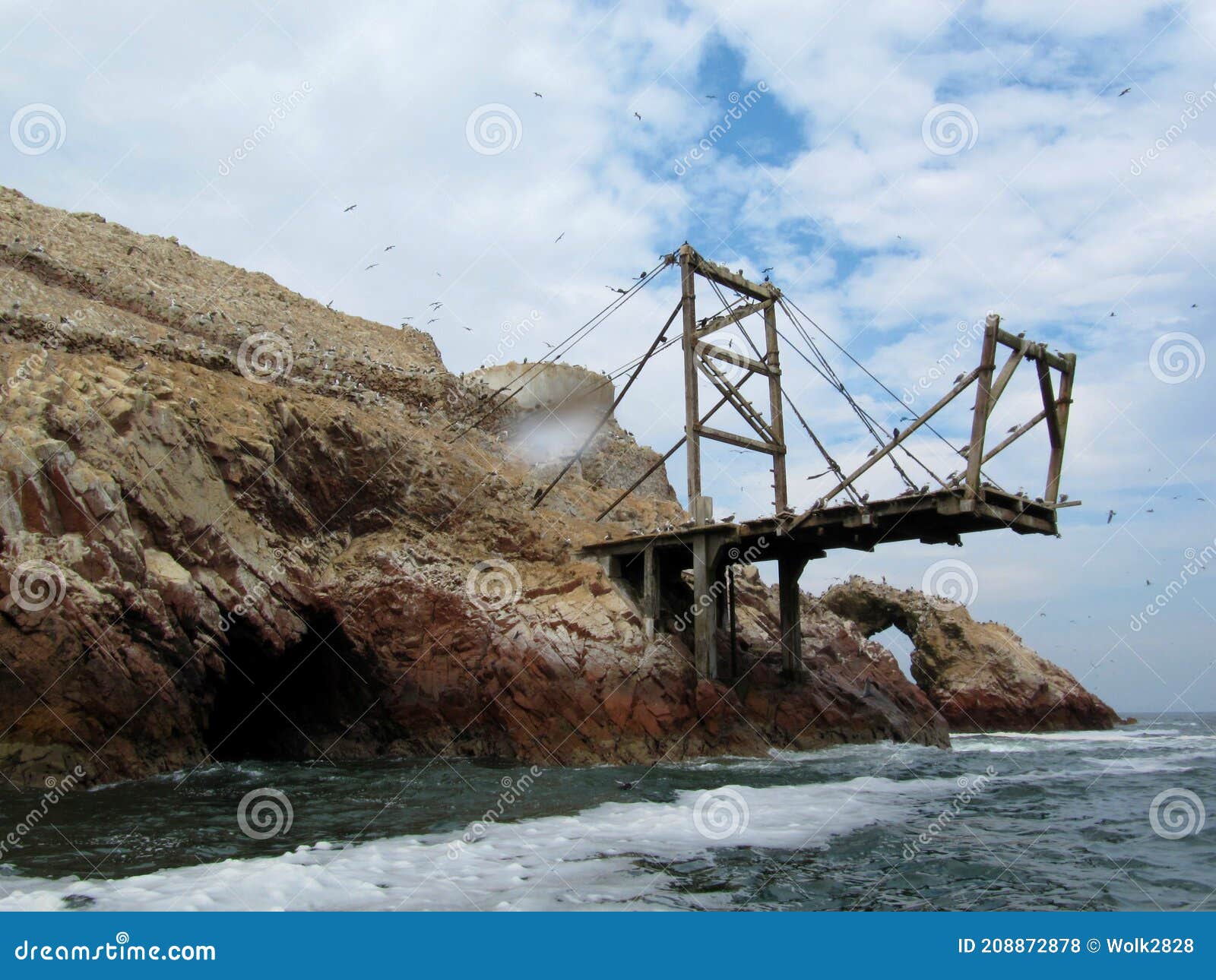 Device for Loading and Unloading Bird Droppings on Bird Island Stock ...