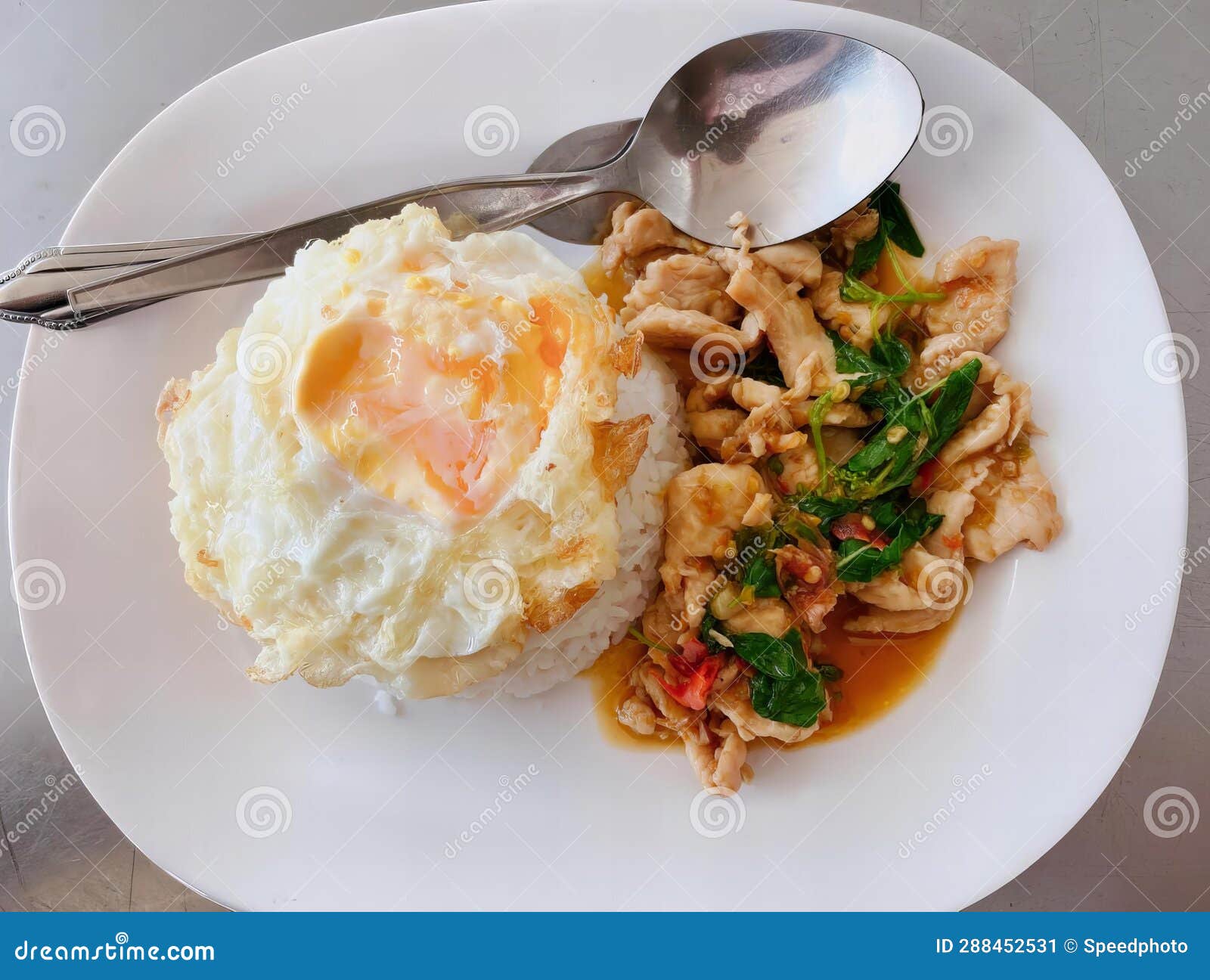 A Photography of a Plate of Food with a Fork and Spoon, Plate of Food ...
