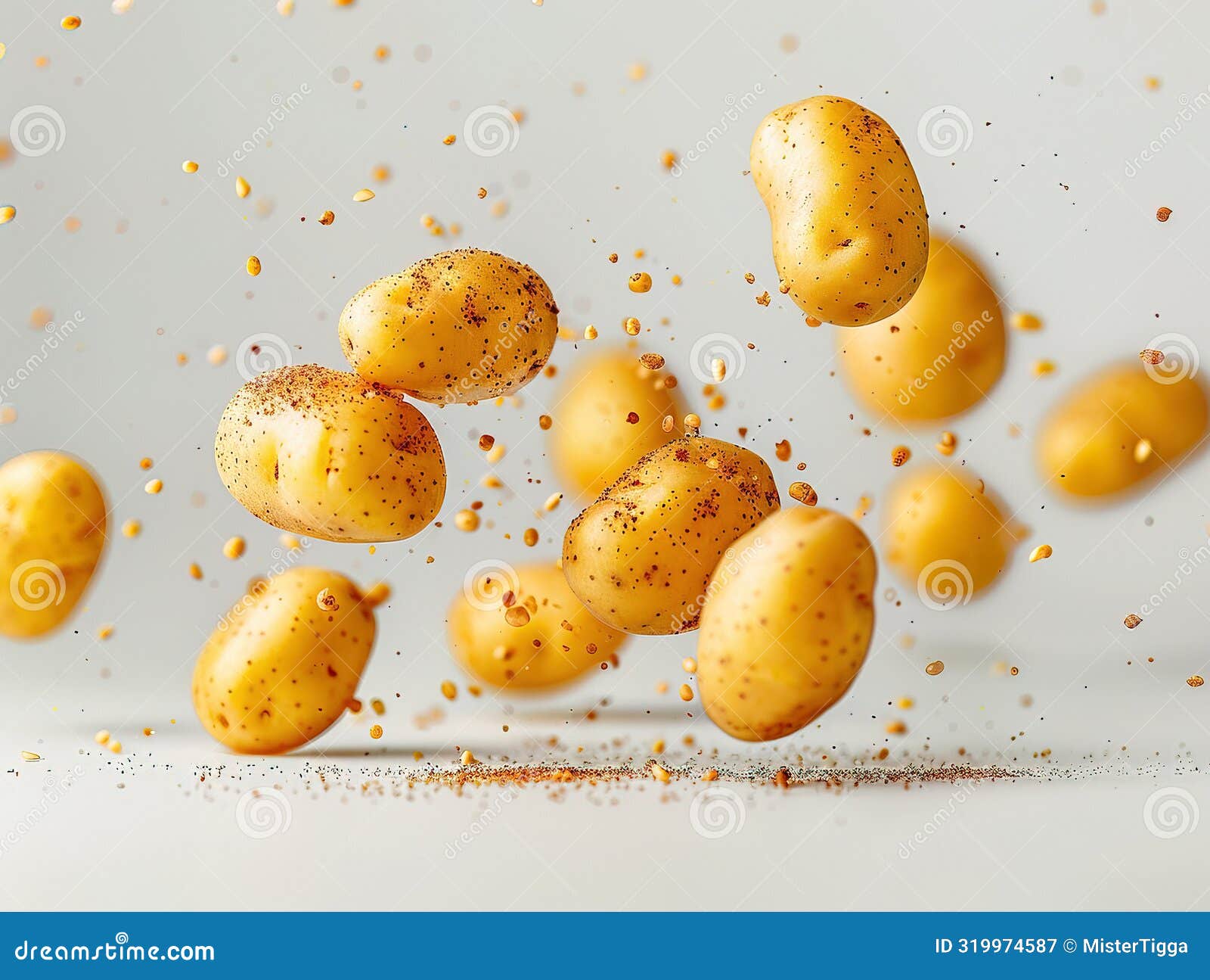 Photography of POTATOES Falling from the Sky, Hyperpop Colour Scheme ...