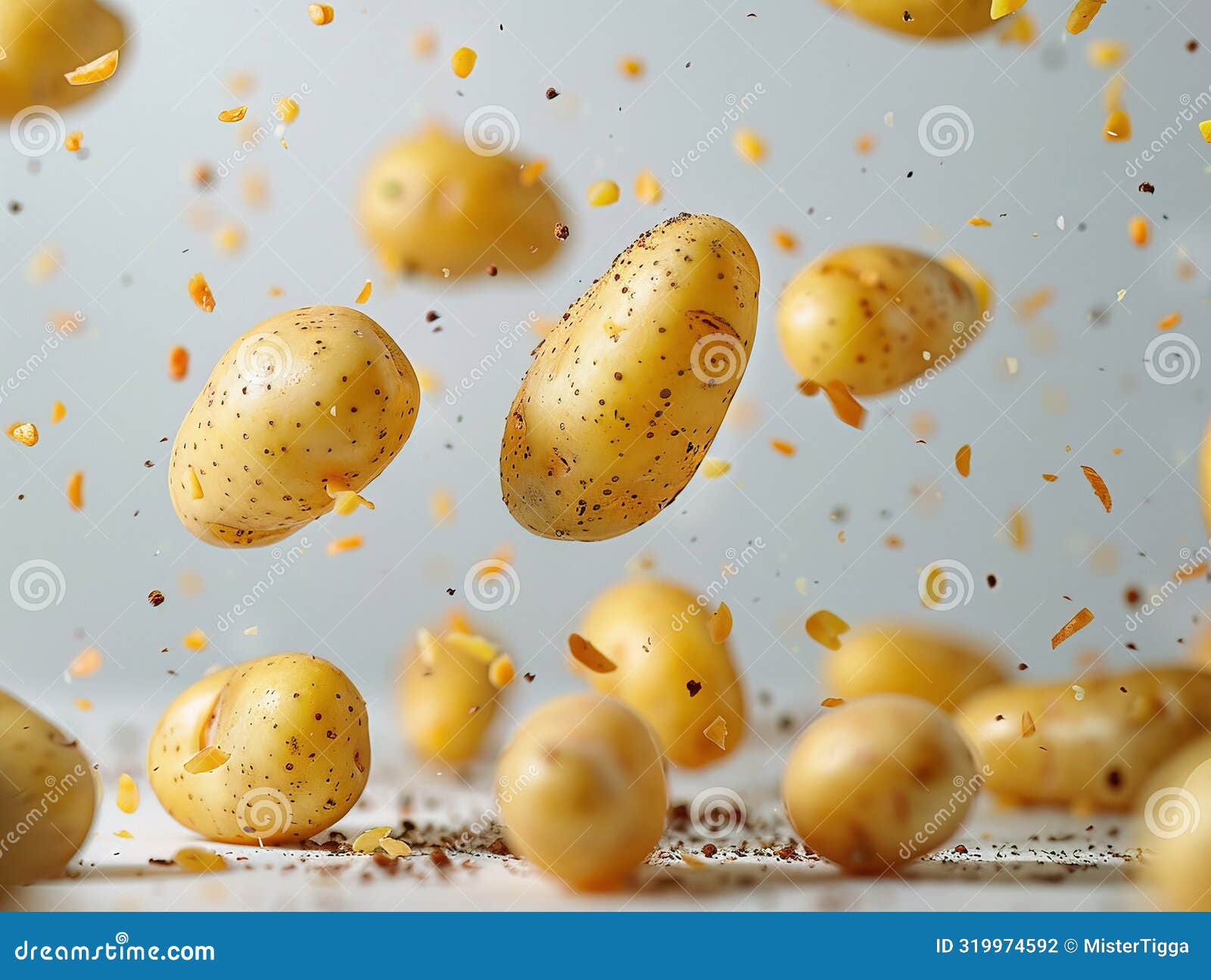 Photography of POTATOES Falling from the Sky, Hyperpop Colour Scheme ...