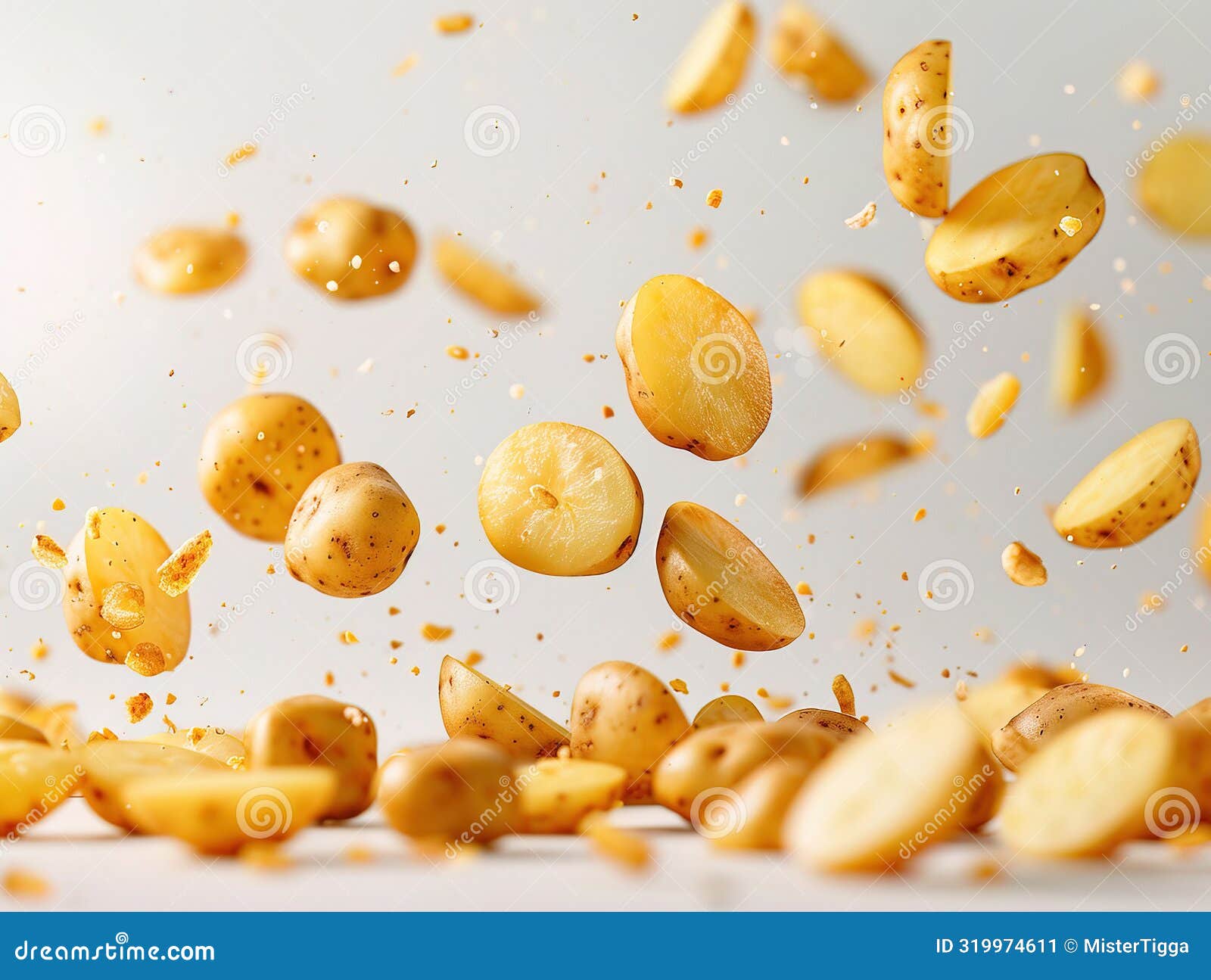 Photography of POTATOES Falling from the Sky, Hyperpop Colour Scheme ...