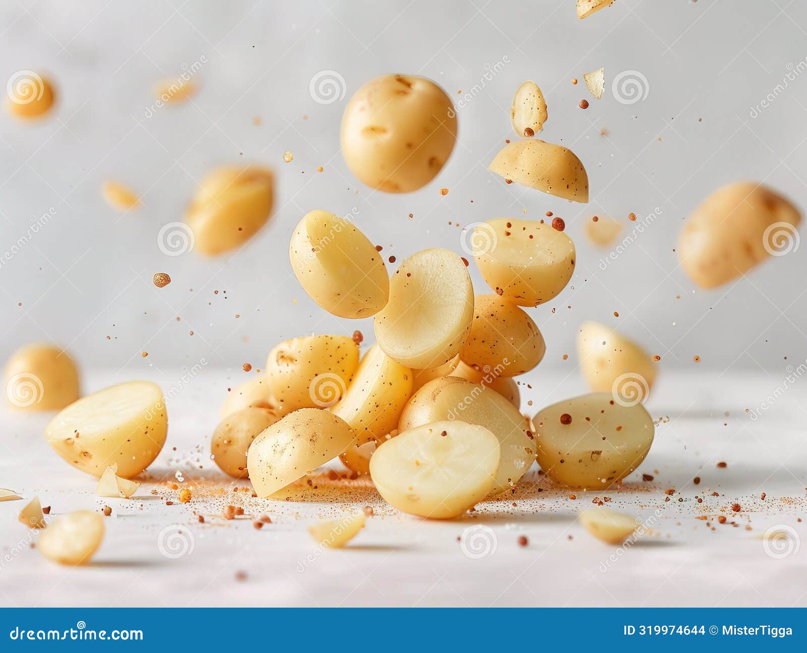 Photography of POTATOES Falling from the Sky, Hyperpop Colour Scheme ...