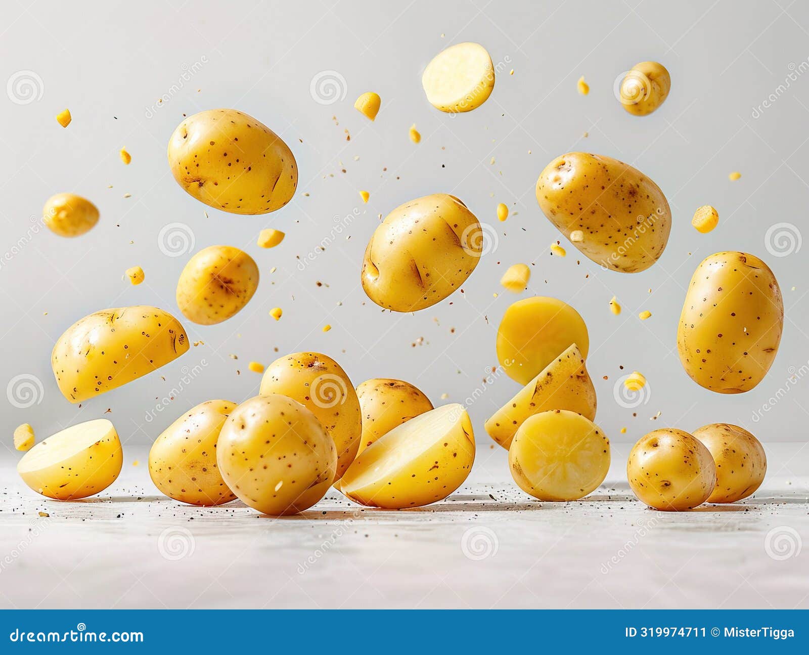 Photography of POTATOES Falling from the Sky, Hyperpop Colour Scheme ...
