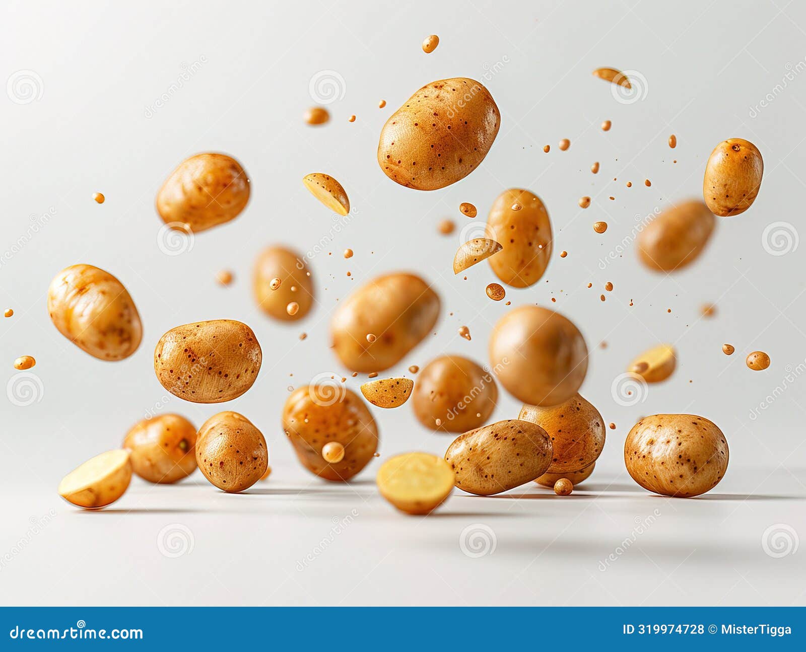 Photography of POTATOES Falling from the Sky, Hyperpop Colour Scheme ...