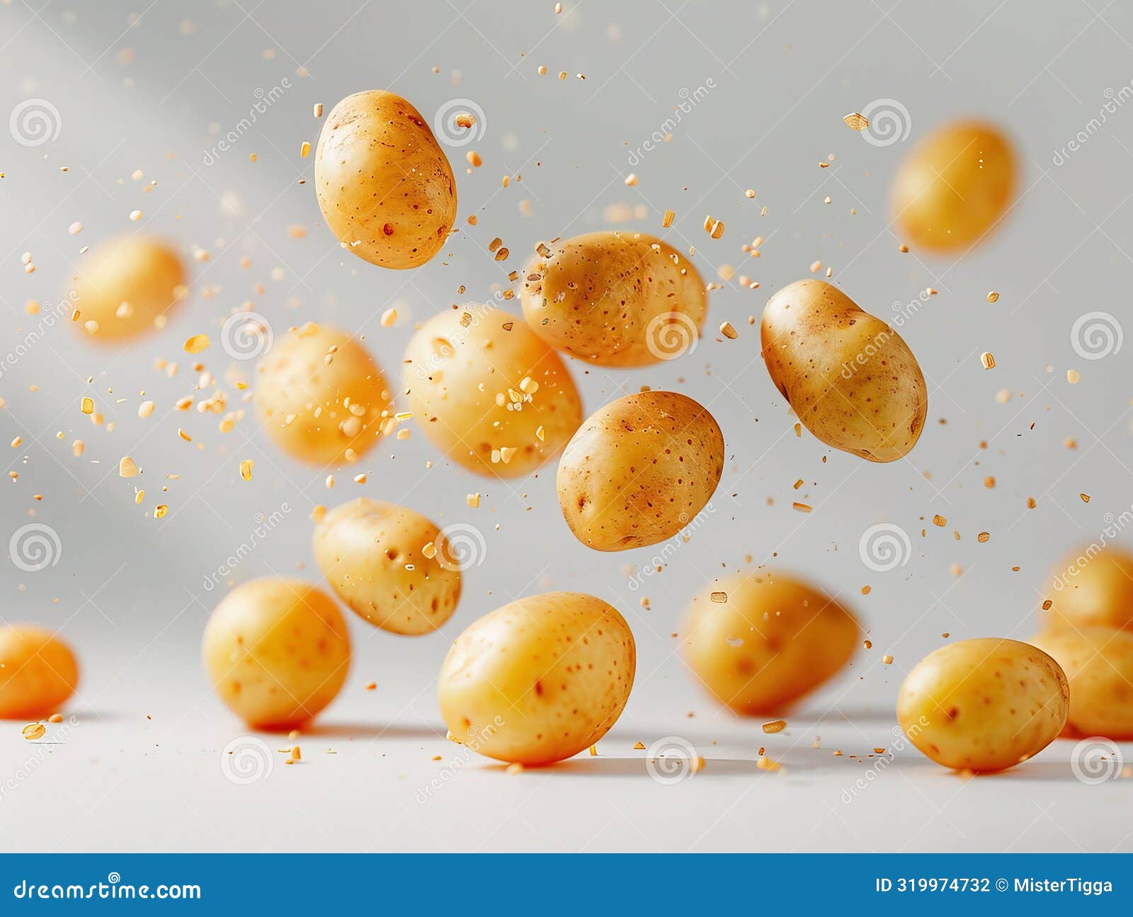 Photography of POTATOES Falling from the Sky, Hyperpop Colour Scheme ...