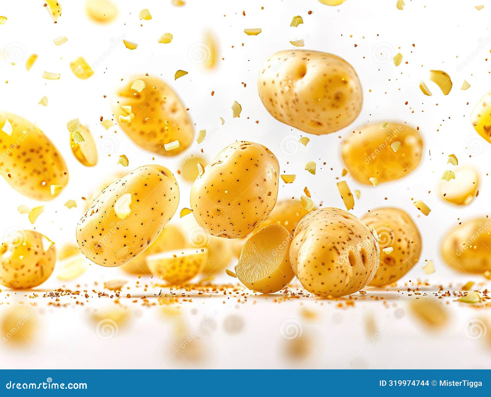 Photography of POTATOES Falling from the Sky, Hyperpop Colour Scheme ...