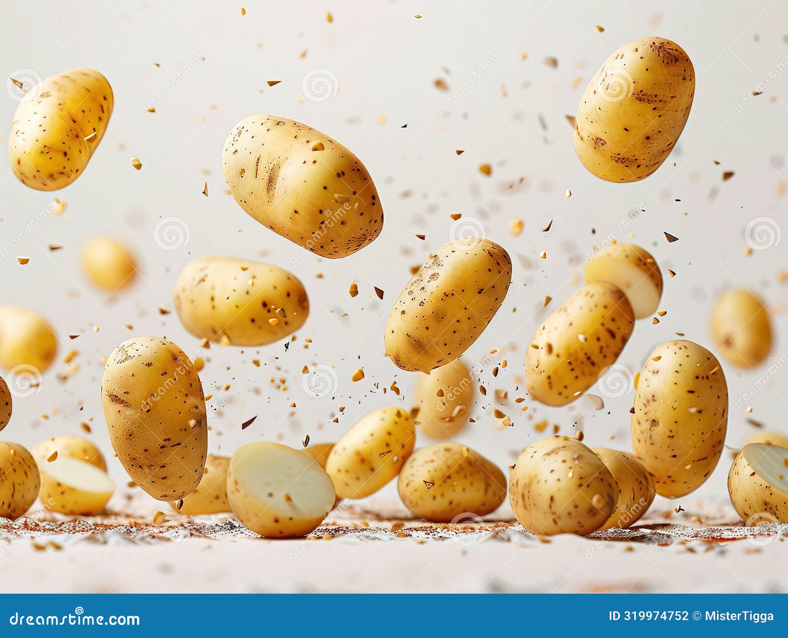 Photography of POTATOES Falling from the Sky, Hyperpop Colour Scheme ...