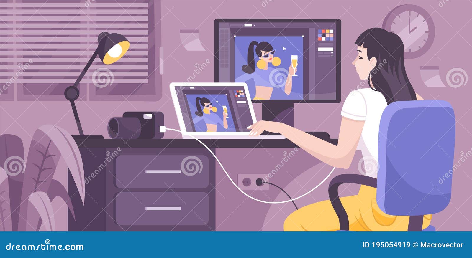 Photo Processing Background Stock Vector - Illustration of location ...