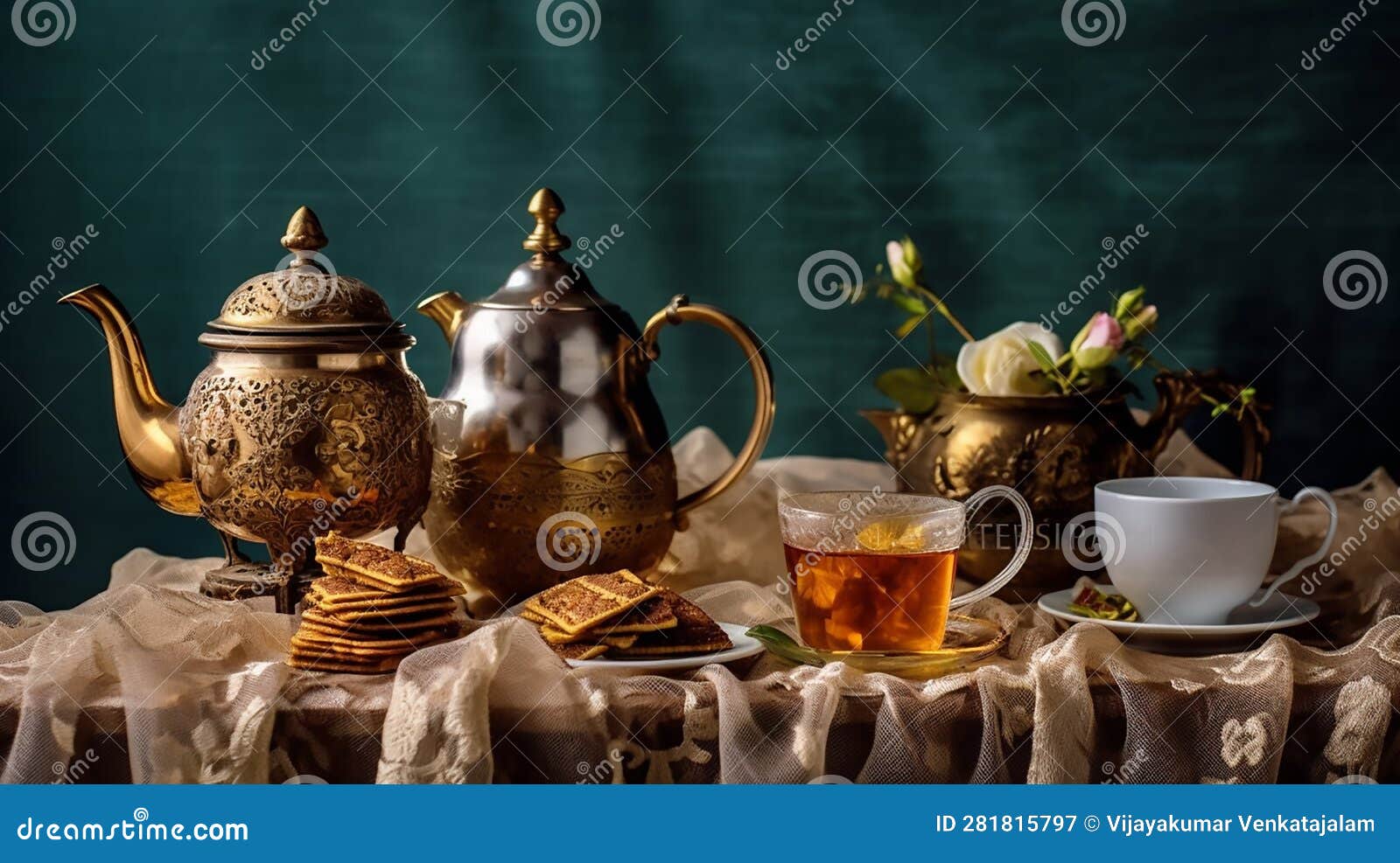 Capturing the Beauty of Vintage Tea Makers Stock Illustration ...
