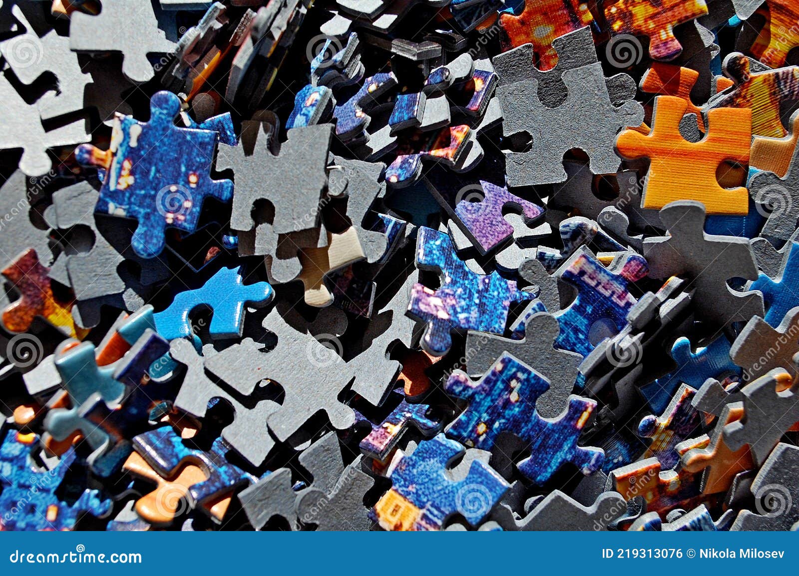 Photography of Random Puzzle Pieces Texture Stock Photo - Image of ...
