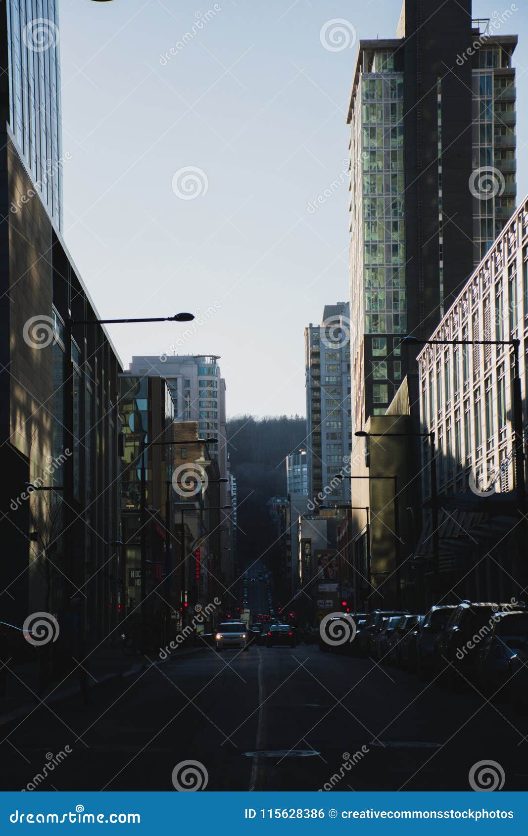 Photography Of Roadway In Between Buildings Picture. Image: 115628386