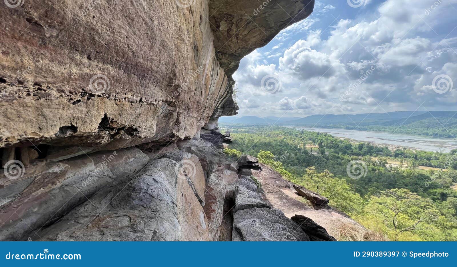 A Photography of a Rock Cliff with a View of a River, Drop - Off of a ...