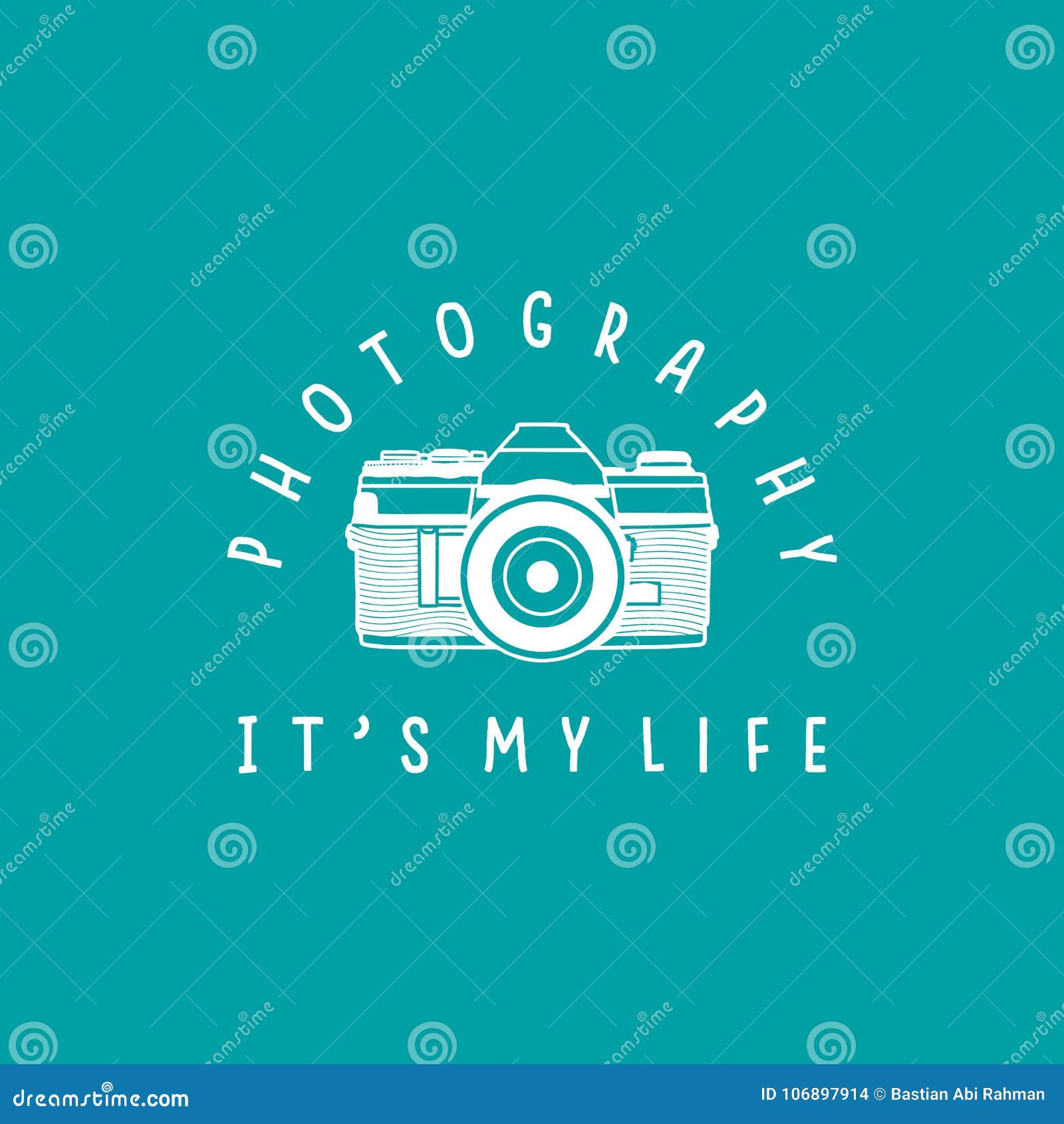 Photography it`s My Life Line Art Vector Stock Vector - Illustration of ...