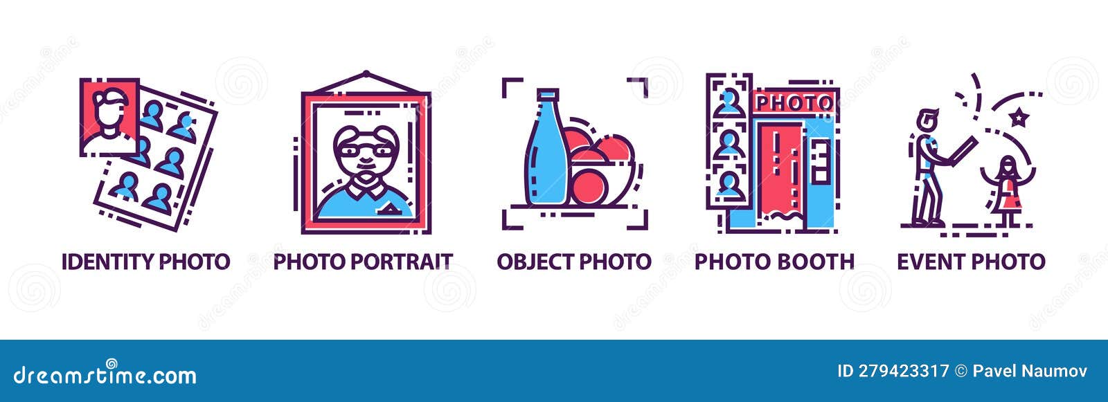 Photography Service and Studio Graphic Icons Vector Set Stock Vector ...