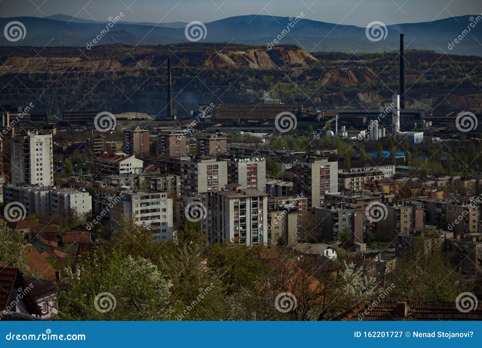 Photography of a Small Industrial Town Stock Image - Image of town ...