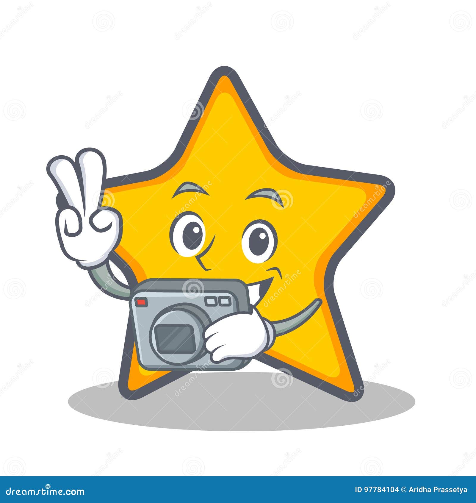 Photography Star Character Cartoon Style Stock Vector - Illustration of ...