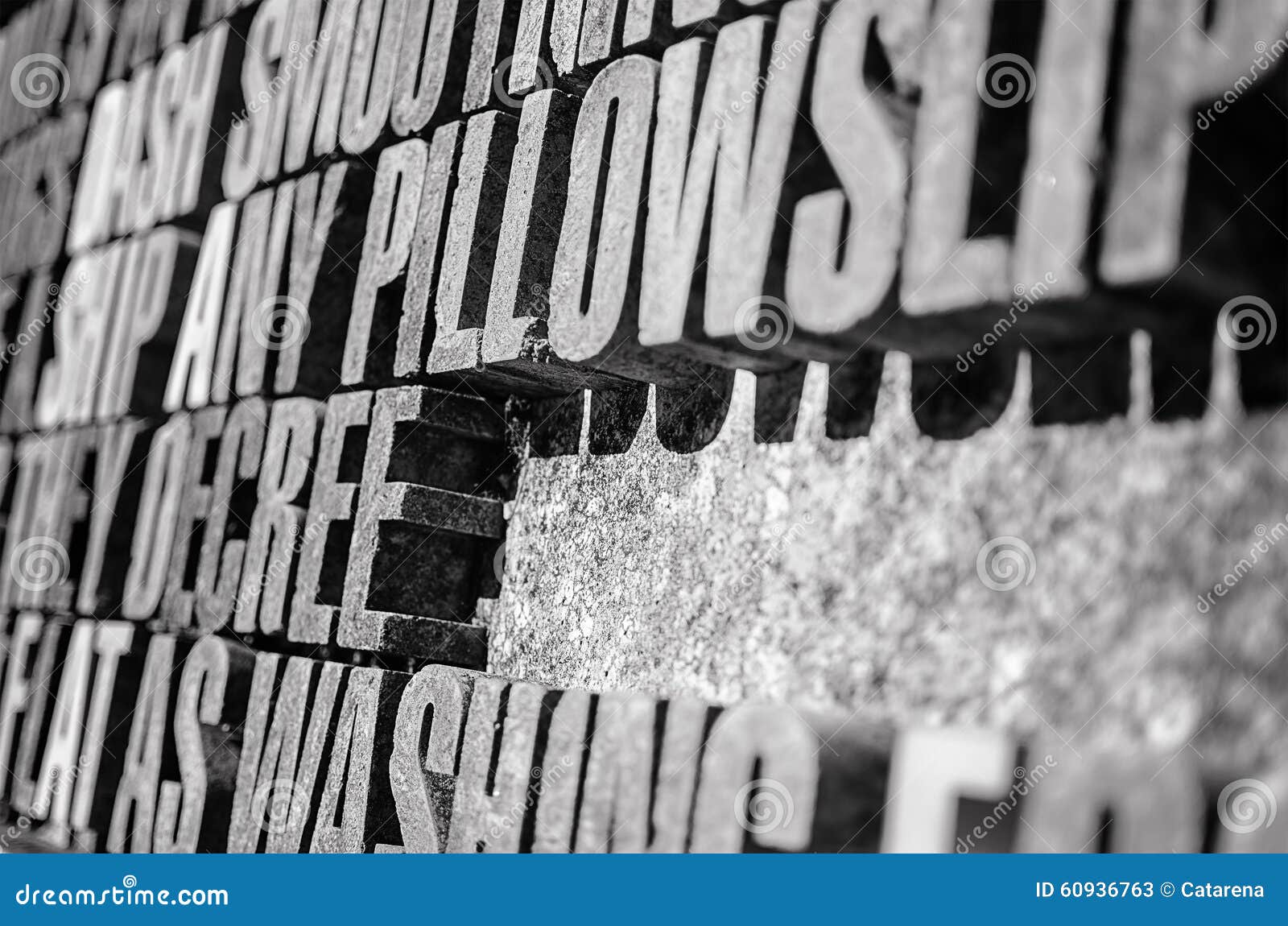 Photography of Thick Stone Letters Background in Perspective Stock ...