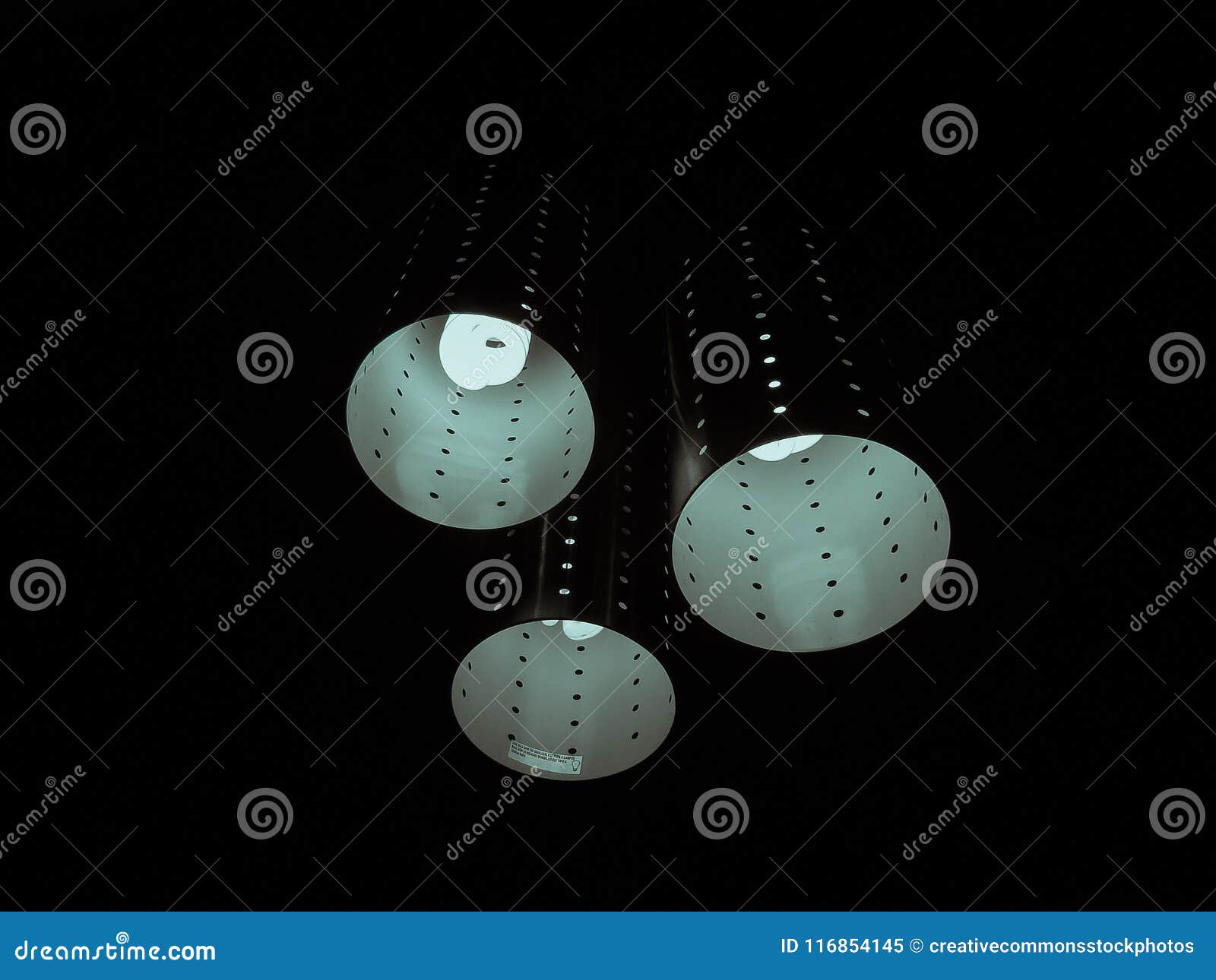 Photography Of Three Lamps On Dark Room Picture. Image: 116854145