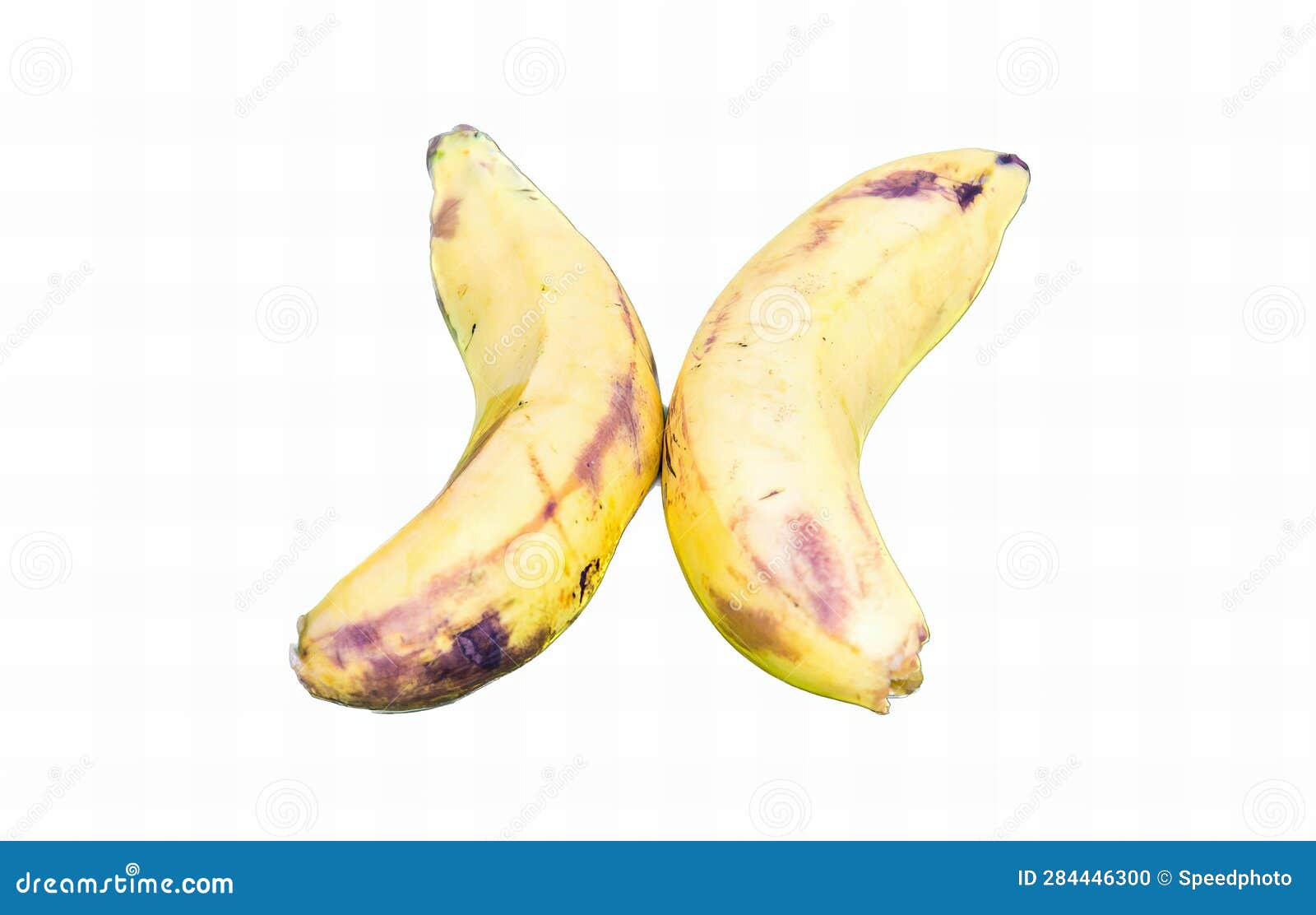 A Photography of Two Bananas with a White Background, There are Two ...