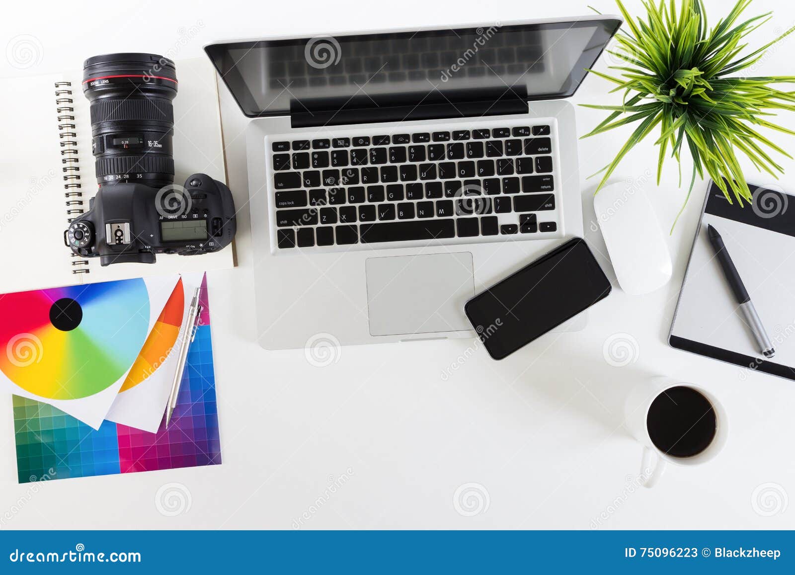 Photography Workspace on Top View Stock Image - Image of background ...