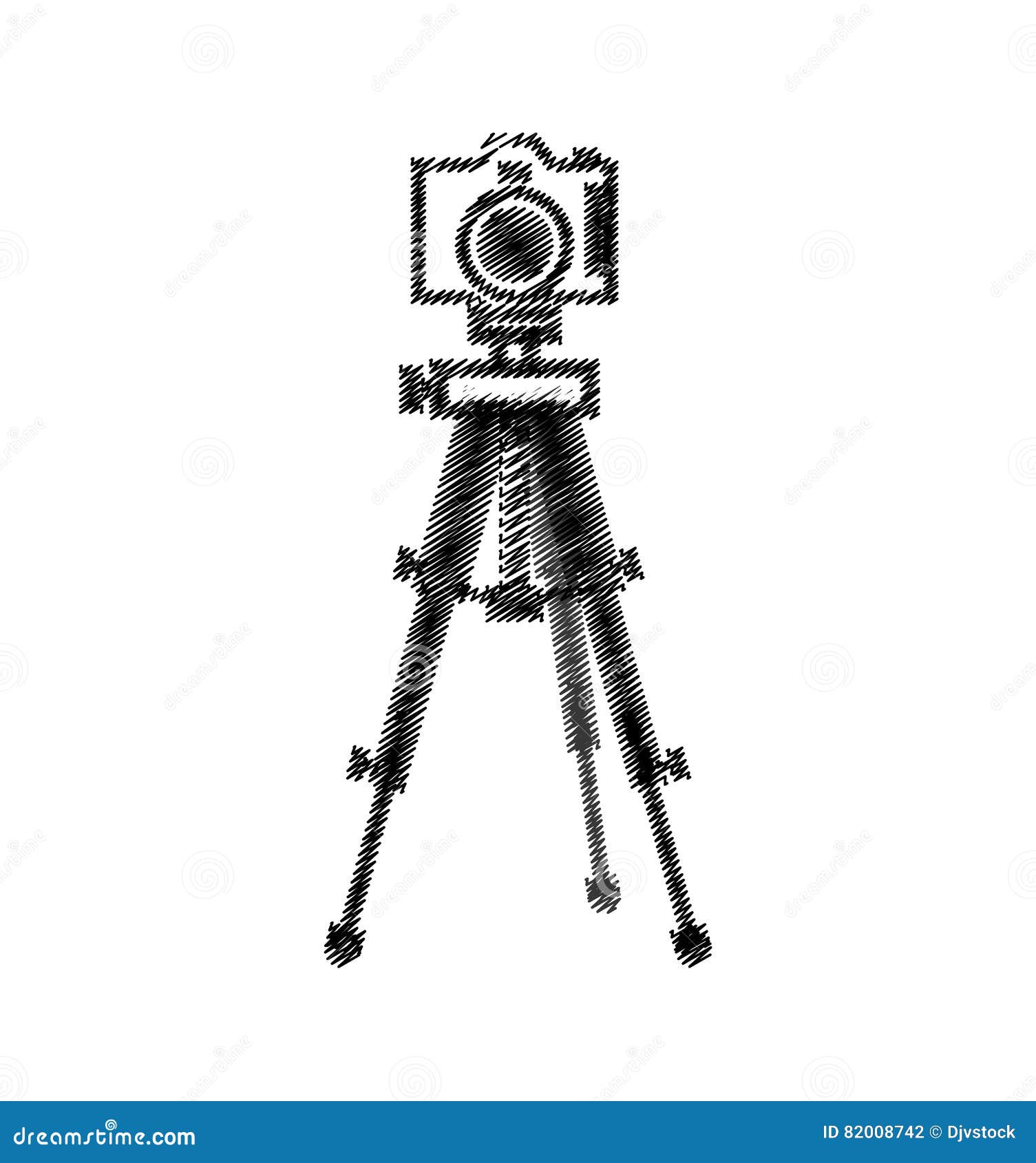 Photograpic Camera with Tripod Stock Vector - Illustration of modern ...