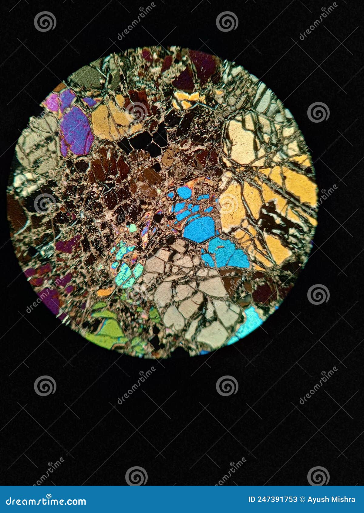 Photomicrograph of Dunite Mineral. Stock Image - Image of olivine ...