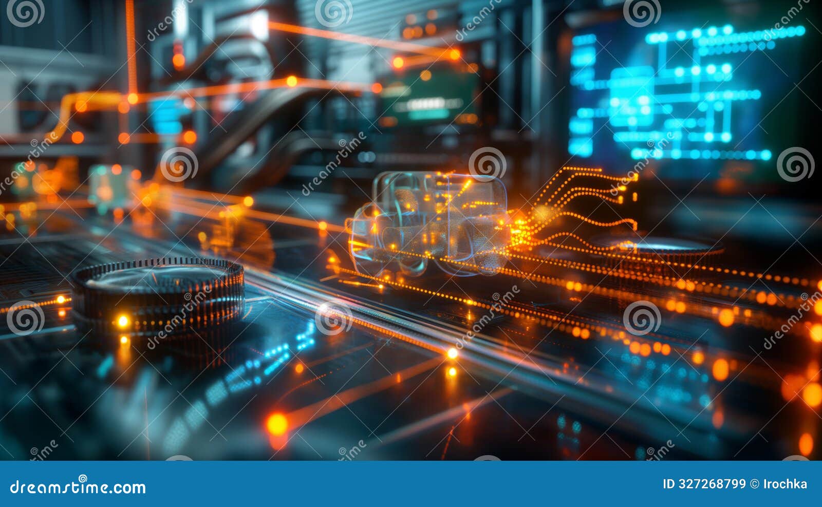 Photon Systems in Action Visualization Stock Image - Image of energy ...