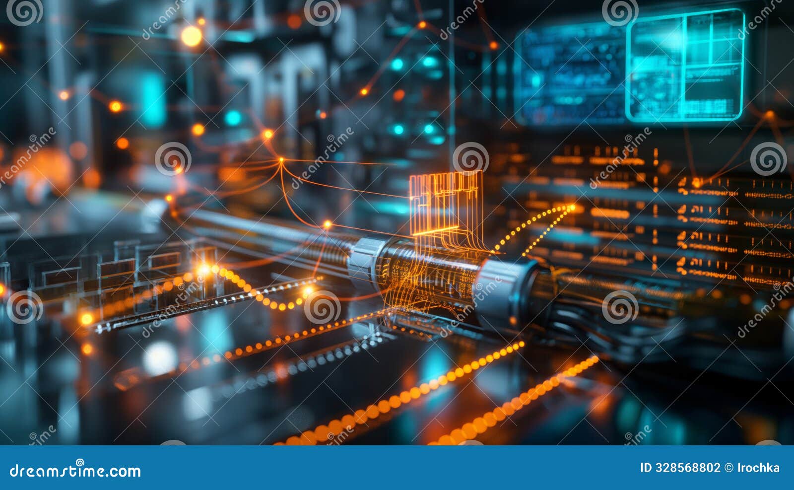 Photon Systems in Action Visualization Stock Photo - Image of ...