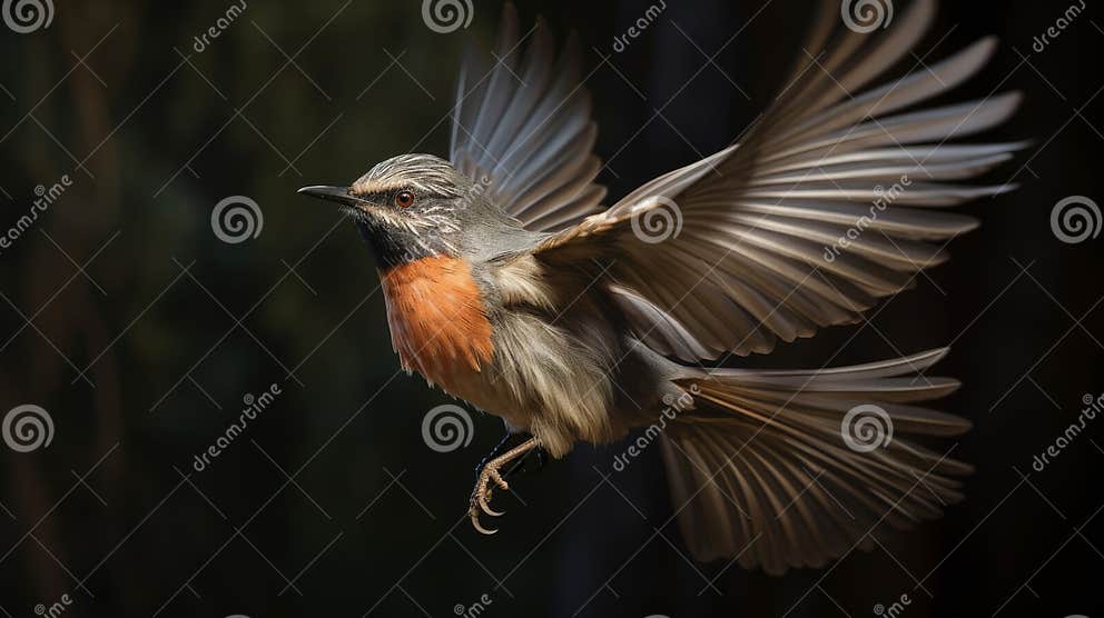 Photorealistic Bird in Flight Image Stock Illustration - Illustration ...