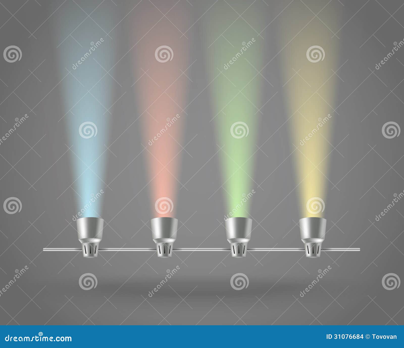 Photorealistic color lamps stock vector. Illustration of show - 31076684