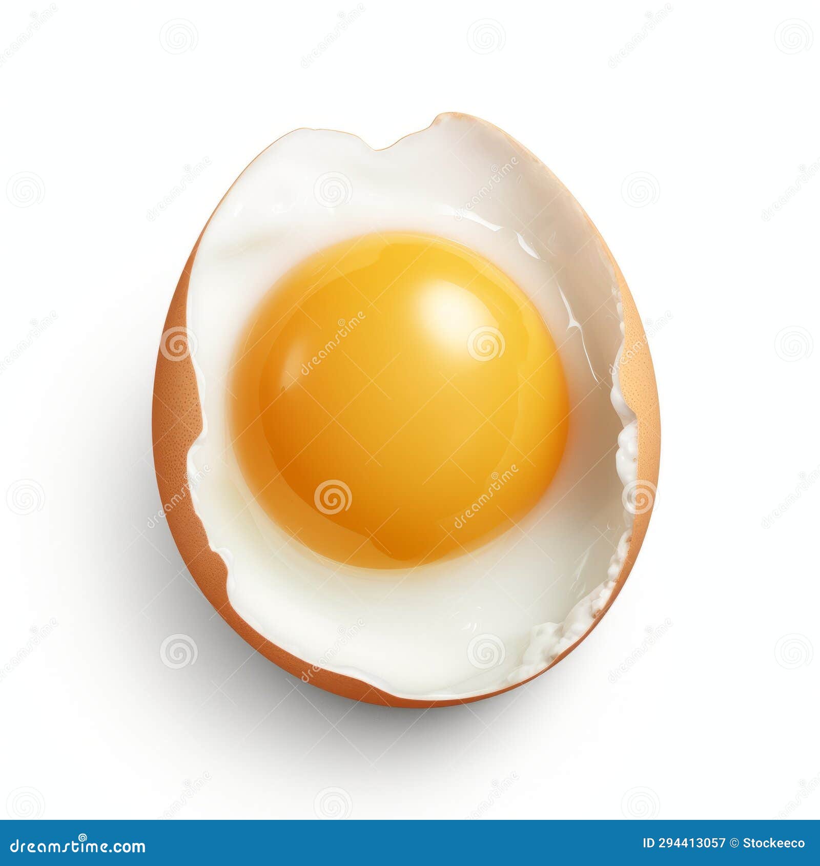 Photorealistic 3d Egg in Eggshell on White Background Stock ...