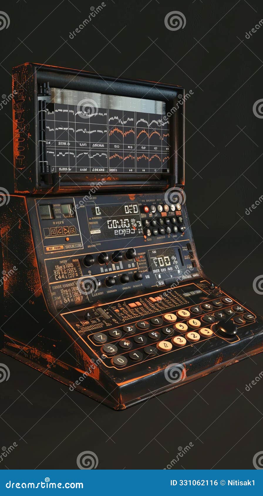 Photorealistic 3D Model of an Antique Mechanical Calculator Outputting ...