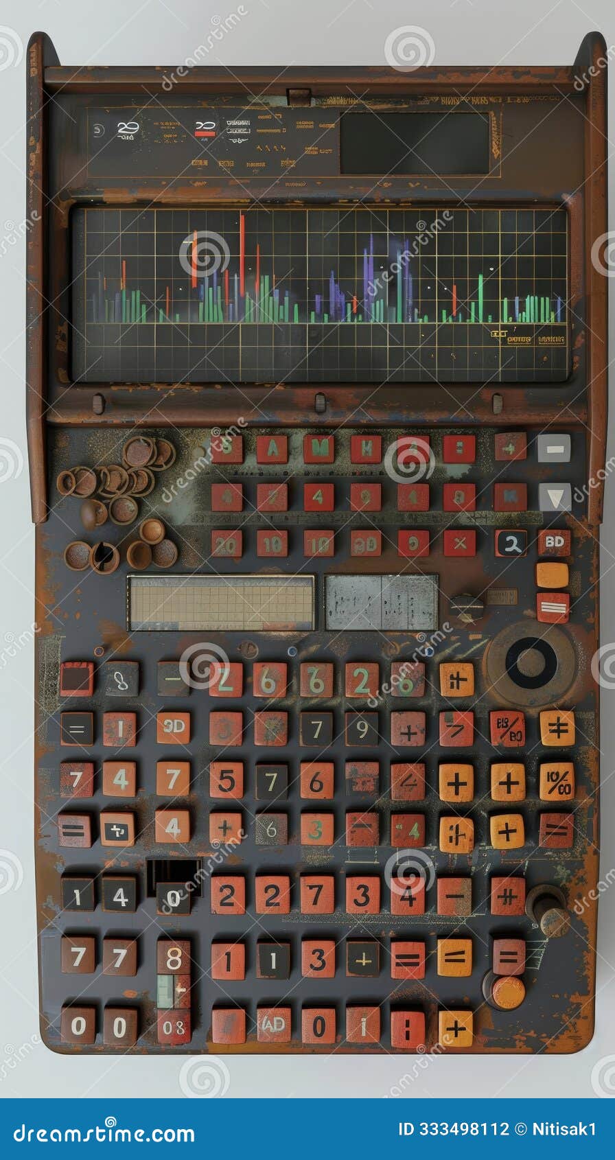 Photorealistic 3D Model of an Antique Mechanical Calculator Outputting ...