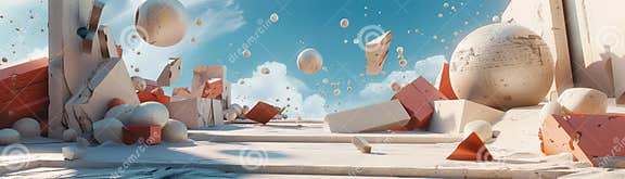 A Photorealistic 3D Model of a Surreal Scene with Impossible Objects ...