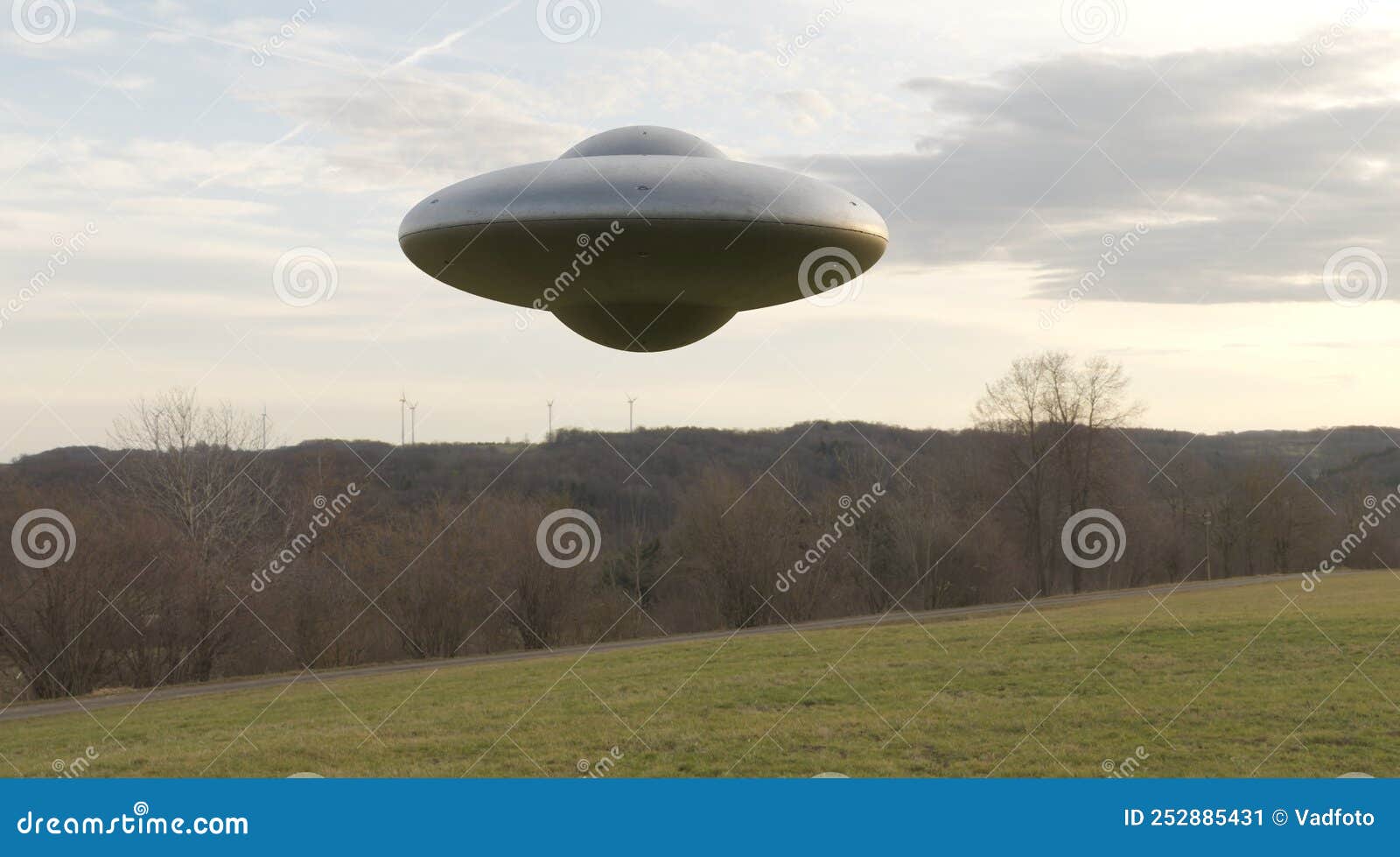 Ufo 3d Visualization, 3d Render Stock Illustration - Illustration of ...
