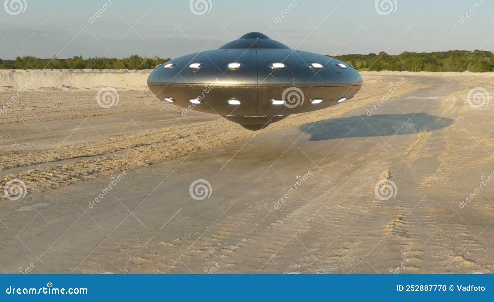 Ufo 3d Visualization, 3d Render Stock Illustration - Illustration of ...