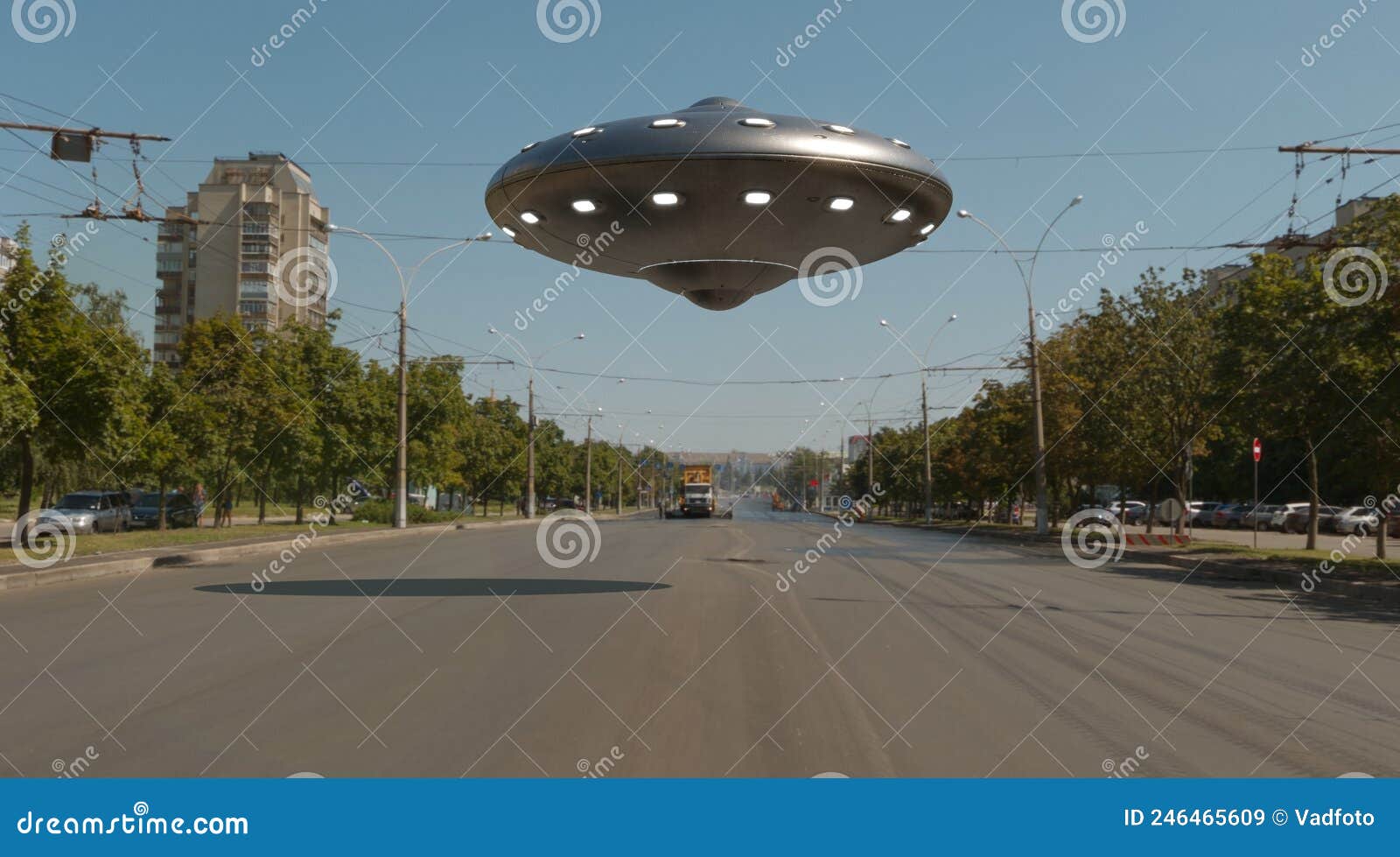 Ufo 3d Visualization, 3d Render Stock Illustration - Illustration of ...
