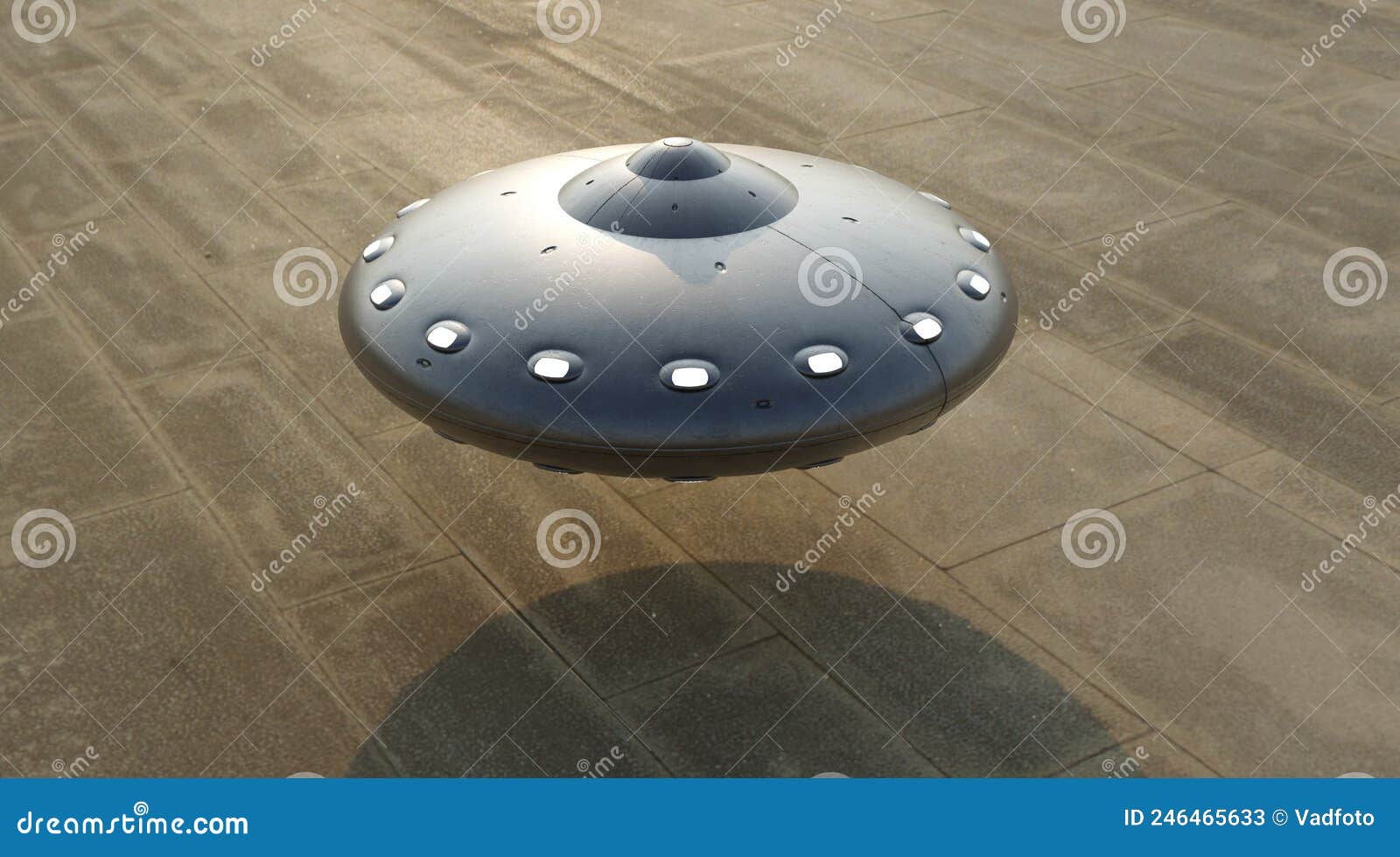 Ufo 3d Visualization, 3d Render Stock Illustration - Illustration of ...