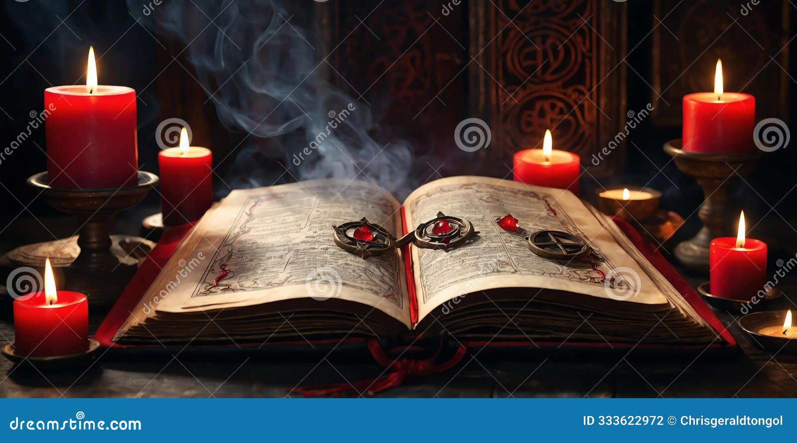 Photorealistic Depiction of an Ancient Red Theme Grimo Ai Generated ...